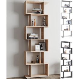 Vcm Holz Raumteiler Stand Regal B&uuml;cherregal Deko B&uuml;cher 6 F&auml;cher Standregal Palusa L
