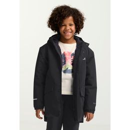Outdoorjacke Jack Wolfskin "CANVEY JKT KIDS", Kinder, Gr. 116, schwarz, Obermaterial: 100% Polyester. F&uuml;llung: 100% Polyester. Futter: 100% Polyester, Jacken Outdoorjacke