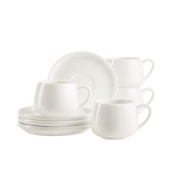 M&auml;ser M&auml;ser Kaffeetassen Set, Porzellan Taya Wei&szlig;