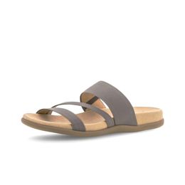 Pantolette Gabor "Pantolette", Damen, Gr. 37, grau, Schuhe Pantolette