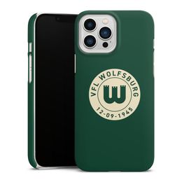 DeinDesign iPhone 13 Pro Max Handy Premium Case Smartphone Handyh&uuml;lle Schutzh&uuml;lle matt 80 Jahre Vfl Wolfsburg Official Licensed Product Premium Case