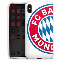 DeinDesign iPhone Xs Max Handy Silikon H&uuml;lle Case transparent Handyh&uuml;lle Logo Fc Bayern M&uuml;nchen Fcb Silikon Case