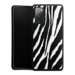DeinDesign Galaxy S20 FE Handy Premium Silikon H&uuml;lle Handyh&uuml;lle schwarz Case Fur Muster Zebra Silikon Premium Case