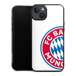 DeinDesign iPhone 14 Plus Handy Silikon H&uuml;lle Case schwarz Handyh&uuml;lle Logo Fc Bayern M&uuml;nchen Fcb
