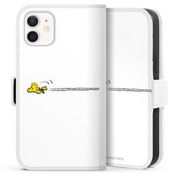 DeinDesign iPhone 12 mini Handy Klapph&uuml;lle Handyh&uuml;lle aus Kunst Leder wei&szlig; Flip Case Peanuts Official Licensed Product Children Sideflip mit Lasche