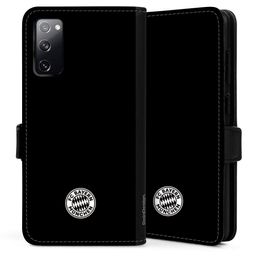 DeinDesign Galaxy S20 Handy Klapph&uuml;lle Handyh&uuml;lle aus Kunst Leder schwarz Flip Case Fc Bayern M&uuml;nchen Fcb Official Licensed Product Sideflip mit Lasche