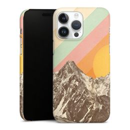 DeinDesign iPhone 14 Pro Max Handy Premium Case Smartphone Handyh&uuml;lle Schutzh&uuml;lle matt Retro Sunshine Mountain Premium Case