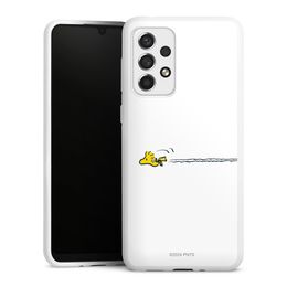 DeinDesign Galaxy A33 5G Handy Silikon H&uuml;lle Case wei&szlig; Handyh&uuml;lle Peanuts Children Official Licensed Product Silikon Case