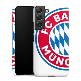 DeinDesign Galaxy S22 Handy Premium Case Smartphone Handyh&uuml;lle Schutzh&uuml;lle gl&auml;nzend Logo Fc Bayern M&uuml;nchen Fcb Premium Case