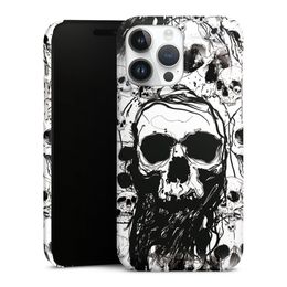 DeinDesign iPhone 14 Pro Max Handy Premium Case Smartphone Handyh&uuml;lle Schutzh&uuml;lle matt Totenkopf Skulls Halloween Premium Case