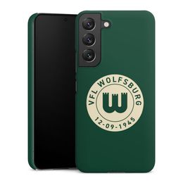 DeinDesign Galaxy S22 Handy Premium Case Smartphone Handyh&uuml;lle Schutzh&uuml;lle matt 80 Jahre Vfl Wolfsburg Official Licensed Product Premium Case
