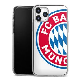 DeinDesign iPhone 11 Pro Handy Slim Case Silikon Handyh&uuml;lle transparent H&uuml;lle extra d&uuml;nn Fc Bayern M&uuml;nchen Fcb Logo Silikon Slim Case