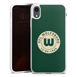 DeinDesign iPhone Xr Handy Silikon H&uuml;lle Case wei&szlig; Handyh&uuml;lle 80 Jahre Vfl Wolfsburg Official Licensed Product Silikon Case