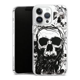 DeinDesign iPhone 14 Pro Max Handy Silikon H&uuml;lle Case transparent Handyh&uuml;lle Totenkopf Skulls Halloween Silikon Case