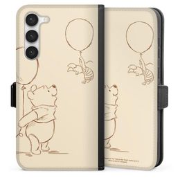DeinDesign Galaxy S23+ Handy Klapph&uuml;lle Handyh&uuml;lle aus Kunst Leder schwarz Flip Case Disney Official Licensed Product Winnie The Pooh Sideflip mit Lasche