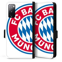 DeinDesign Galaxy S20 Handy Klapph&uuml;lle Handyh&uuml;lle aus Kunst Leder schwarz Flip Case Logo Fcb Fc Bayern M&uuml;nchen Sideflip mit Lasche