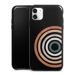 DeinDesign iPhone 11 Handy Silikon H&uuml;lle Case schwarz Handyh&uuml;lle Rainbow Circle Water Colour