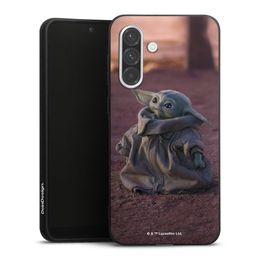 DeinDesign Galaxy A36 5G Handy Premium Silikon H&uuml;lle Handyh&uuml;lle schwarz Case The Child Star Wars Baby Yoda Silikon Premium Case