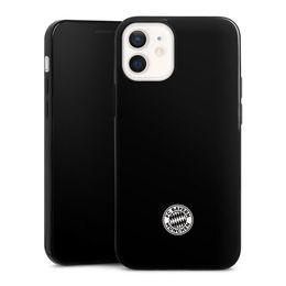 DeinDesign iPhone 12 mini Handy Slim Case extra d&uuml;nn Silikon Handyh&uuml;lle schwarz H&uuml;lle Official Licensed Product Fcb Fc Bayern M&uuml;nchen Silikon Slim Case