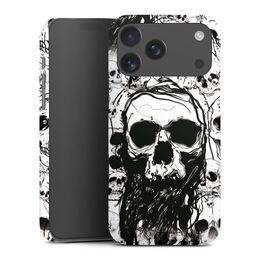 DeinDesign iPhone 17 Pro Max Handy Premium Case Smartphone Handyh&uuml;lle Schutzh&uuml;lle matt Totenkopf Skulls Halloween Premium Case