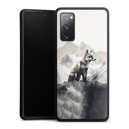 DeinDesign Galaxy S20 FE Handy Premium Silikon H&uuml;lle Handyh&uuml;lle schwarz Case Nature Mountain Fox Silikon Premium Case