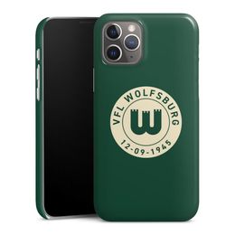 DeinDesign iPhone 12 Pro Handy Premium Case Smartphone Handyh&uuml;lle Schutzh&uuml;lle gl&auml;nzend 80 Jahre Official Licensed Product Vfl Wolfsburg Premium Case