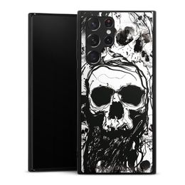 DeinDesign Galaxy S22 Ultra Handy Silikon H&uuml;lle Case schwarz Handyh&uuml;lle Totenkopf Skulls Halloween