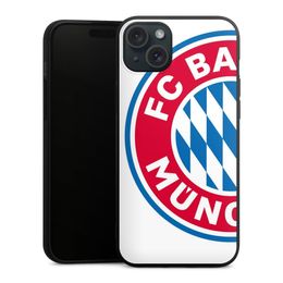 DeinDesign iPhone 15 Plus Handy Premium Silikon H&uuml;lle Handyh&uuml;lle schwarz Case Logo Fc Bayern M&uuml;nchen Fcb Silikon Premium Case