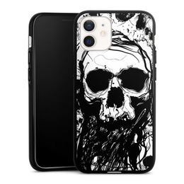 DeinDesign iPhone 12 mini Handy Silikon H&uuml;lle Case schwarz Handyh&uuml;lle Totenkopf Skulls Halloween