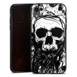 DeinDesign iPhone Xr Handy Silikon H&uuml;lle Case schwarz Handyh&uuml;lle Totenkopf Skulls Halloween