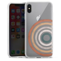 DeinDesign iPhone Xs Max Handy Silikon H&uuml;lle Case transparent Handyh&uuml;lle Circle Rainbow Water Colour Silikon Case