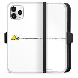 DeinDesign iPhone 11 Pro Handy Klapph&uuml;lle Handyh&uuml;lle aus Kunst Leder schwarz Flip Case Peanuts Official Licensed Product Children Sideflip mit Lasche