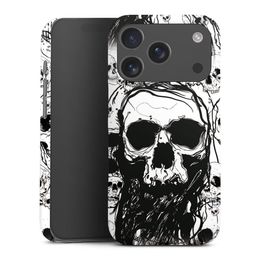 DeinDesign iPhone 17 Pro Handy Premium Case Smartphone Handyh&uuml;lle Schutzh&uuml;lle matt Totenkopf Skulls Halloween Premium Case