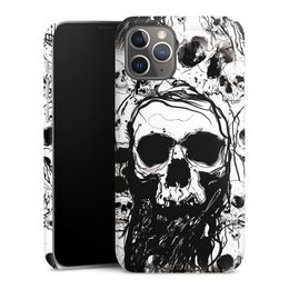 DeinDesign iPhone 12 Pro Handy Premium Case Smartphone Handyh&uuml;lle Schutzh&uuml;lle gl&auml;nzend Totenkopf Skulls Halloween Premium Case