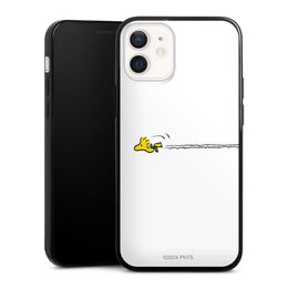 DeinDesign iPhone 12 mini Handy Slim Case extra d&uuml;nn Silikon Handyh&uuml;lle schwarz H&uuml;lle Peanuts Official Licensed Product Children Silikon Slim Case