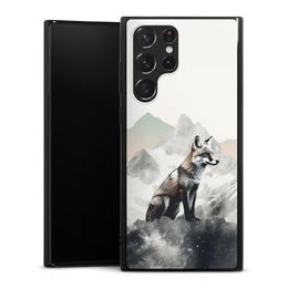 DeinDesign Galaxy S22 Ultra Handy Silikon H&uuml;lle Case schwarz Handyh&uuml;lle Nature Mountain Fox