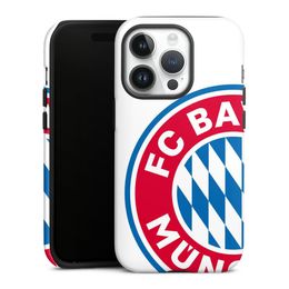 DeinDesign iPhone 14 Pro Handy Panzer Handyh&uuml;lle robuste Outdoor H&uuml;lle Schutzh&uuml;lle matt Logo Fc Bayern M&uuml;nchen Fcb Tough Case