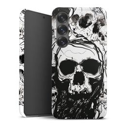 DeinDesign Galaxy S25 Handy Premium Case Smartphone Handyh&uuml;lle Schutzh&uuml;lle matt Totenkopf Skulls Halloween Premium Case