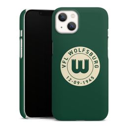 DeinDesign iPhone 13 Handy Premium Case Smartphone Handyh&uuml;lle Schutzh&uuml;lle matt 80 Jahre Vfl Wolfsburg Official Licensed Product Premium Case