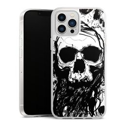 DeinDesign iPhone 13 Pro Max Handy Silikon H&uuml;lle Case transparent Handyh&uuml;lle Totenkopf Skulls Halloween Silikon Case