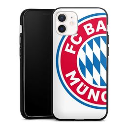 DeinDesign iPhone 12 Handy Silikon H&uuml;lle Case schwarz Handyh&uuml;lle Logo Fc Bayern M&uuml;nchen Fcb