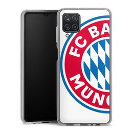 DeinDesign Galaxy A12 Handy Silikon H&uuml;lle Case transparent Handyh&uuml;lle Logo Fc Bayern M&uuml;nchen Fcb Silikon Case