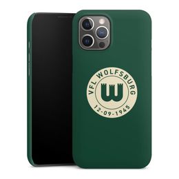 DeinDesign iPhone 12 Pro Max Handy Premium Case Smartphone Handyh&uuml;lle Schutzh&uuml;lle matt 80 Jahre Vfl Wolfsburg Official Licensed Product Premium Case