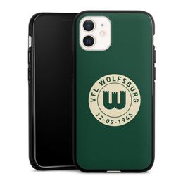 DeinDesign iPhone 12 mini Handy Silikon H&uuml;lle Case schwarz Handyh&uuml;lle 80 Jahre Official Licensed Product Vfl Wolfsburg