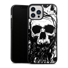 DeinDesign iPhone 13 Pro Max Handy Silikon H&uuml;lle Case schwarz Handyh&uuml;lle Totenkopf Skulls Halloween