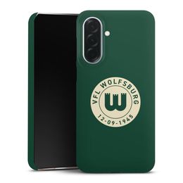 DeinDesign Galaxy A36 5G Handy Premium Case Smartphone Handyh&uuml;lle Schutzh&uuml;lle matt 80 Jahre Vfl Wolfsburg Official Licensed Product Premium Case