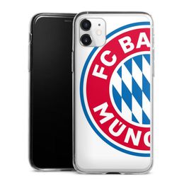 DeinDesign iPhone 11 Handy Slim Case Silikon Handyh&uuml;lle transparent H&uuml;lle extra d&uuml;nn Fc Bayern M&uuml;nchen Fcb Logo Silikon Slim Case