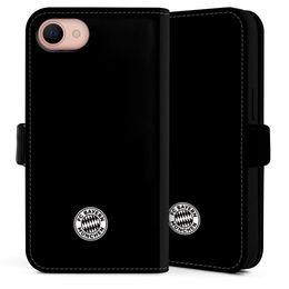 DeinDesign iPhone 16e Handy Klapph&uuml;lle Handyh&uuml;lle aus Kunst Leder schwarz Flip Case Official Licensed Product Fcb Fc Bayern M&uuml;nchen Sideflip mit Lasche
