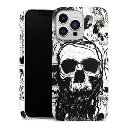 DeinDesign iPhone 13 Pro Handy Premium Case Smartphone Handyh&uuml;lle Schutzh&uuml;lle matt Totenkopf Skulls Halloween Premium Case