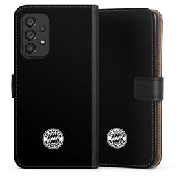 DeinDesign Galaxy A53 5G Handy Klapph&uuml;lle Handyh&uuml;lle aus Kunst Leder schwarz Flip Case Fc Bayern M&uuml;nchen Fcb Official Licensed Product Sideflip mit langer Lasche